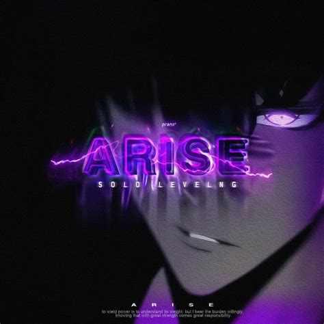 Arise Solo Leveling Typography Text Design