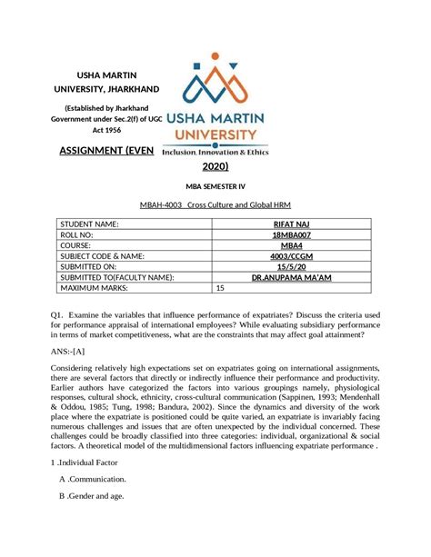 Mba Assignment Management Docsity