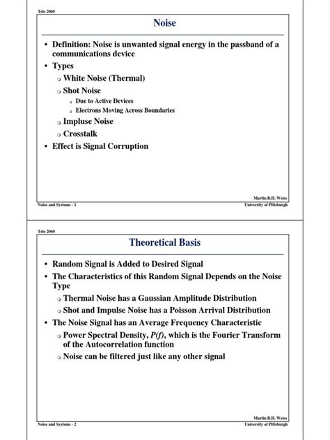 Noise Pdf Signal To Noise Ratio Electrical Resistance And Conductance