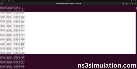 Executing The Example Log Program Ns3 Projects