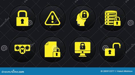 Set Password Protection Server Security With Lock Document And Lock Computer Monitor Human