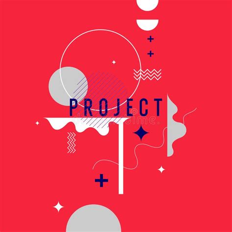 Abstract Background In A Modern Trendy Style Poster With Simple Flat Different Geometric Shapes