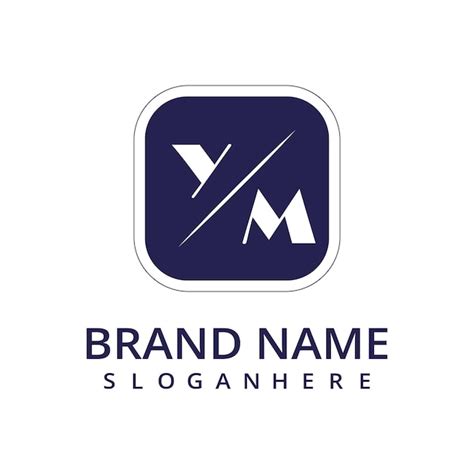 Premium Vector Ym Initial Monogram Logo With Rectangal Style Dsign