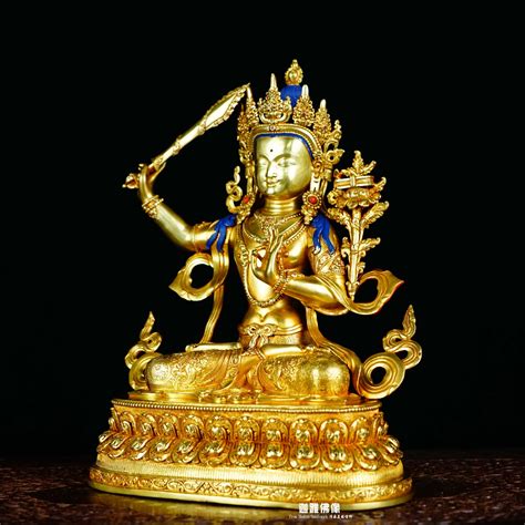 鎏金文殊菩萨 33cm 文殊菩萨 菩萨部 佛像 产品 尼泊尔佛像网