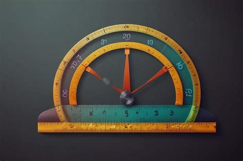 Protractor Ruler Measuring Tool 3d Vector Icon Cartoon Minimal Style Premium Ai Generated Image