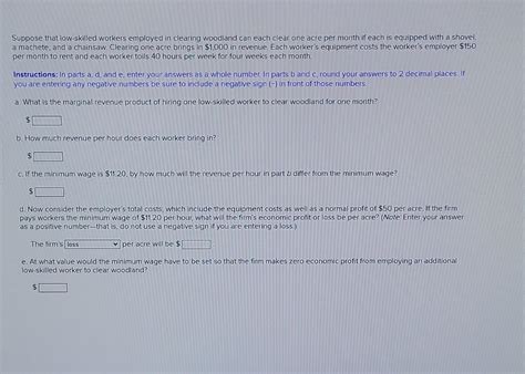 Solved Suppose That Low Skilled Workers Employed In Clearing