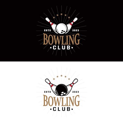 Bowling Sports Club Logo Bola De Boliche E Pin Design Vector Tournament