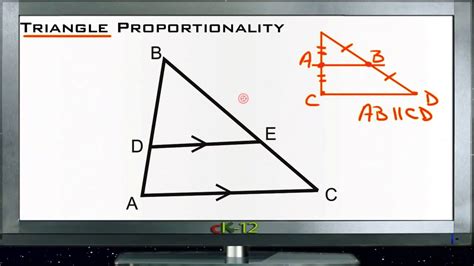 Triangle Proportionality Lesson Basic Geometry Concepts Youtube