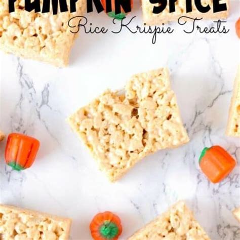 Easy Pumpkin Spice Rice Krispie Treats • Midgetmomma