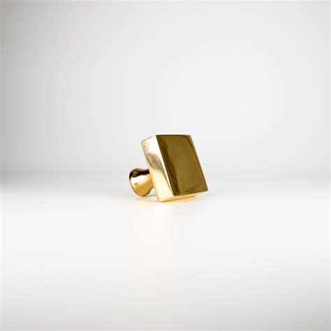 Square Brass Knob The Resplendent Crow