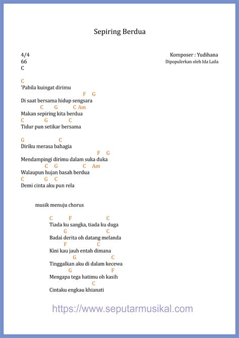 Chord Lagu Sepiring Berdua Ida Laila Seputar Musik