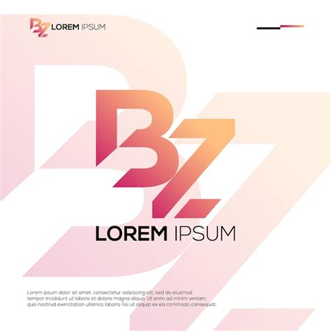 Premium Vector Modern Initials Bz Logo Design Ideas