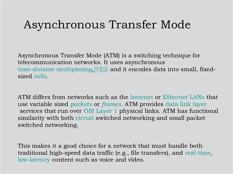 Asynchronous Transfer Mode Atm