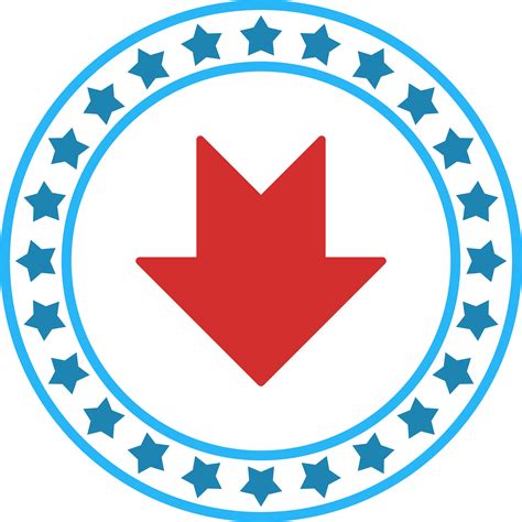 Vector Downward Arrow Icon 593432 Vector Art At Vecteezy