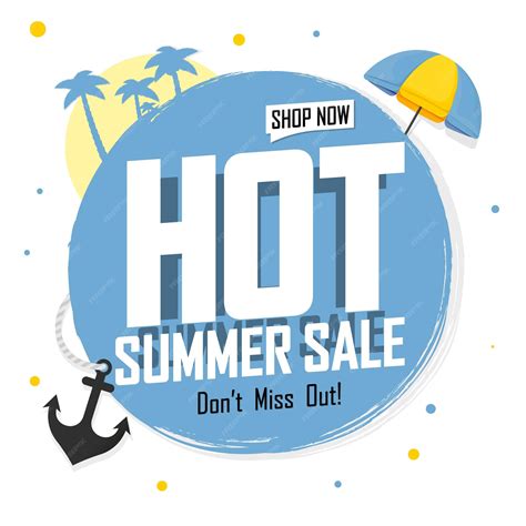 Premium Vector Hot Summer Sale Poster Design Template Or Banner For