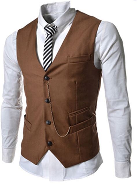 Mens Casual Business Slim Short Version Suit V Neck Dress Vests At