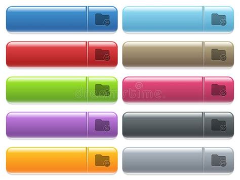 Export Directory Icons On Color Glossy Rectangular Menu Button Stock