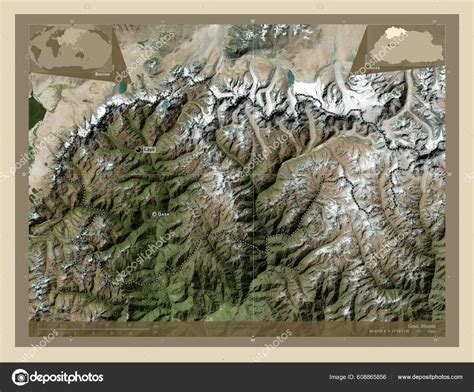 Gasa District Bhutan High Resolution Satellite Map Locations Names