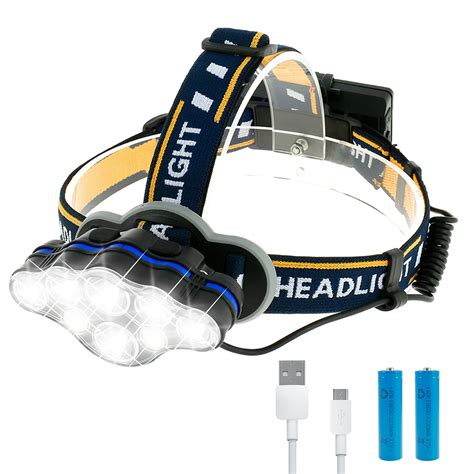 Muyoka Linterna Frontal Recargable Led Super Brillante Linterna De