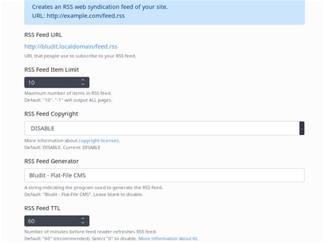 rss feed 2 plugins bludit cms