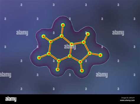 Illustration Of The Molecular Structure Of Uric Acid A Compound With