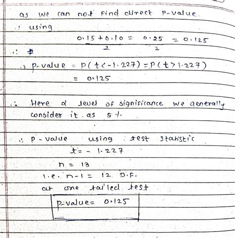 Solved Using The T Distribution Table Find The P Value Interval