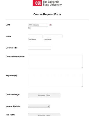 Course Request Form Template Jotform