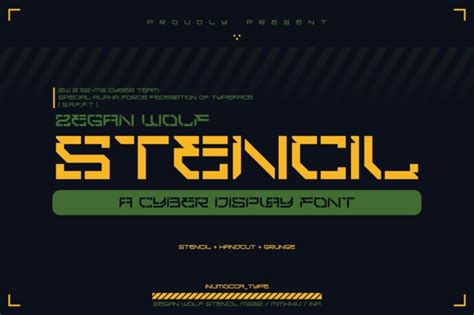 Zw Stencil Font Free Font