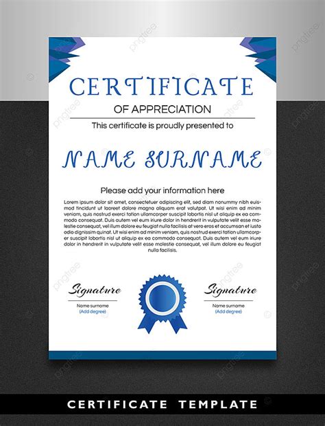 Abstract Vertical Certificate Template Design Vol 8 Vector Template