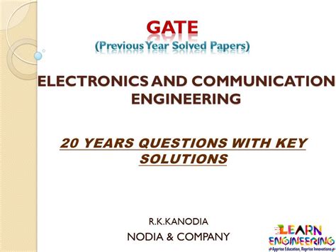 Ece 20 Years Questions With Key Solutions