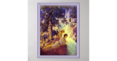 Posterprint Waterfall By Maxfield Parrish Poster Zazzle