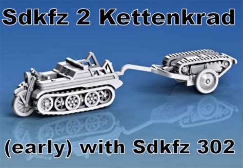 Land 1 72 Scale Sdkfz 2 Kettenkrad Early With Sdkfz 302 For