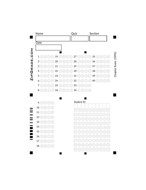 Chapter Exam Answer Sheet 5995