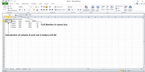 rows and columns in excel 2010 computer notes