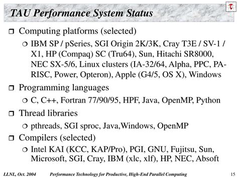 PPT Performance Technology For Productive High End Parallel