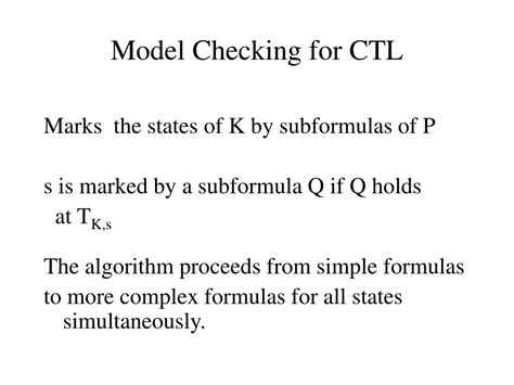 Ppt Model Checking For Ctl Powerpoint Presentation Free Download