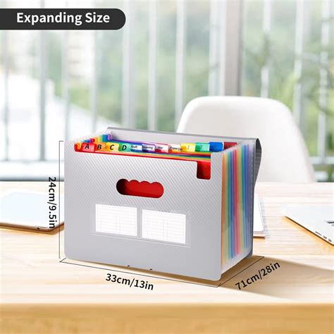 File Organiser A4 Document Organiser 24 Pockets Twill Expanding