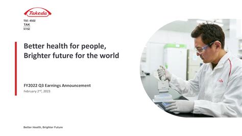 Takeda Pharmaceutical Company Limited 2023 Q3 Results Earnings Call