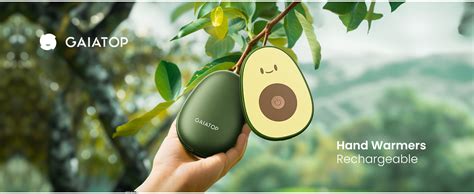 Gaiatop Hand Warmers 𝐑𝐞𝐜𝐡𝐚𝐫𝐠𝐞𝐚𝐛𝐥𝐞 2 Pack 4000mah 𝐀𝐯𝐨𝐜𝐚𝐝𝐨𝐬 𝐒𝐡𝐚𝐩𝐞𝐝