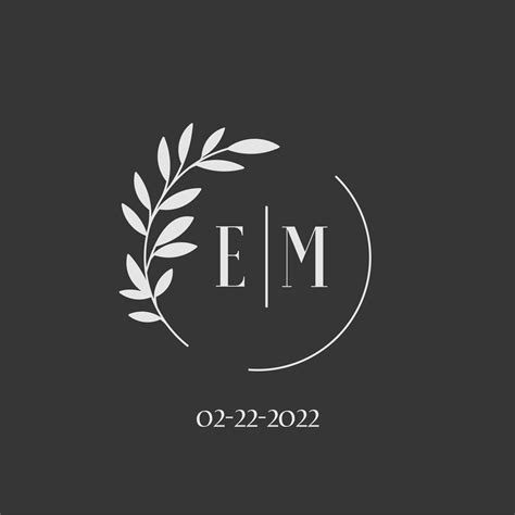 Initial Letter Em Wedding Monogram Logo Design Inspiration 15611523