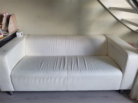 Free Ikea White Leather Couch R Groningen