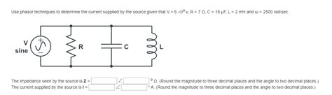 Solved Use Phasor Techniques To Determine The Current Chegg Com