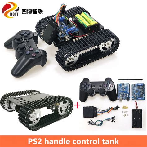 SZDOIT PS2 геймпад ручка управления T101 Смарт RC робот танк шасси ...
