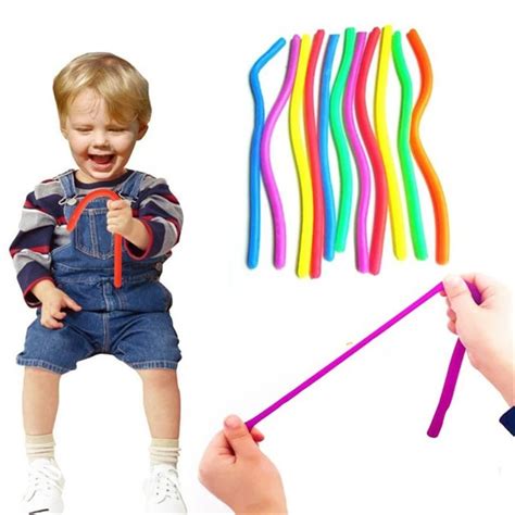 6pcs Anti Stress Fidget Noodle Stretchpulltwirlwrapsqueeze Sensory