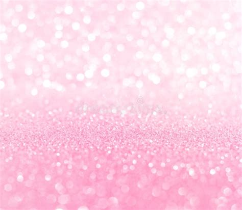 Fundo Cor De Rosa Branco Da Textura Do Bokeh Do Brilho Foto De Stock