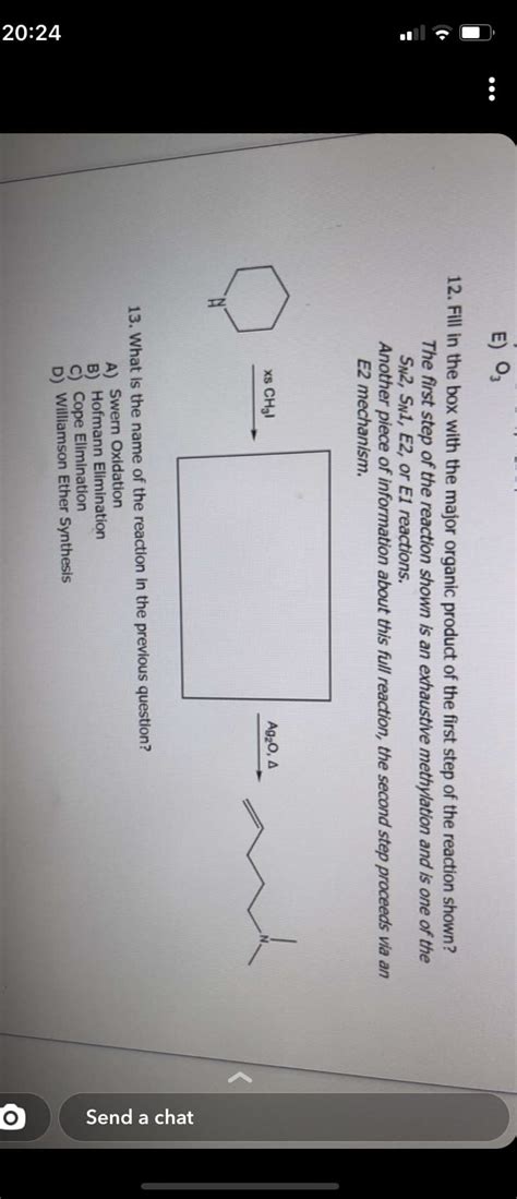 Answered: E) 03 12. Fill in the box with the… | bartleby