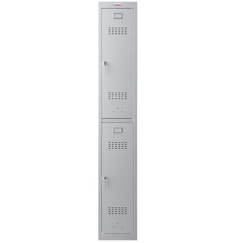 Phoenix 1 Column 2 Door Grey Personal Locker With Key Locks Add On Column