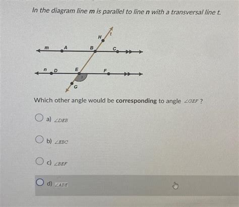 Solved In The Diagram Line M Is Parallel To Line N With A Chegg