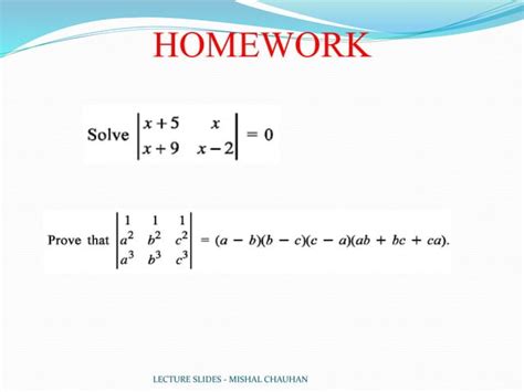 Determinants Class Xii Module 2 Pdf Physics Science