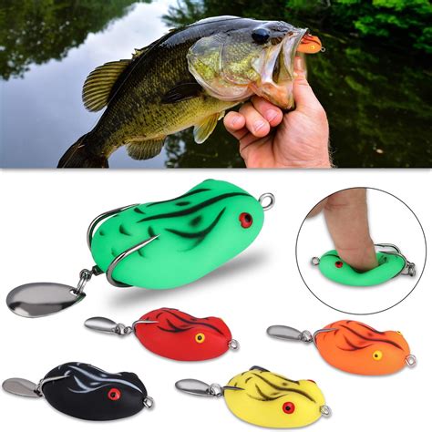 🔥malaysia Fishing Lures 5cm Frog Lures Rubber Frog Double Hooks Soft
